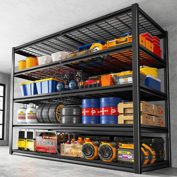REIBII 55.2" W Garage Shelving Heavy Duty Garage Storage Shelves 3000L ...