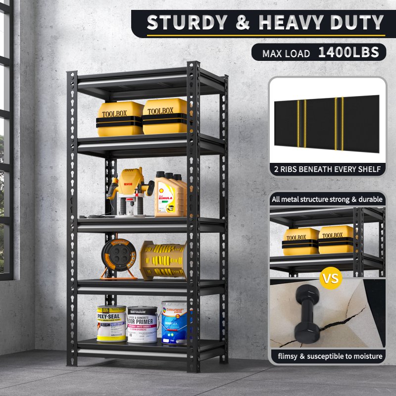 Medium Duty Metal Shelving – Reibii